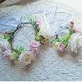2025 Creative Style Artificial Flower Wreath Headband Bohemian Forest ...