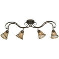Pro Track 4-Head Ceiling Track Light Fixture Kit Adjustable Brown ...