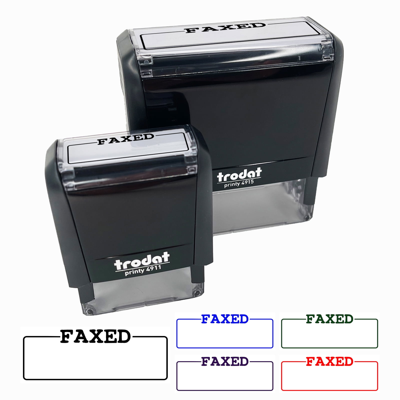 Faxed Blank Box for Date Signature Self-Inking Rubber Stamp Ink Stamper ...