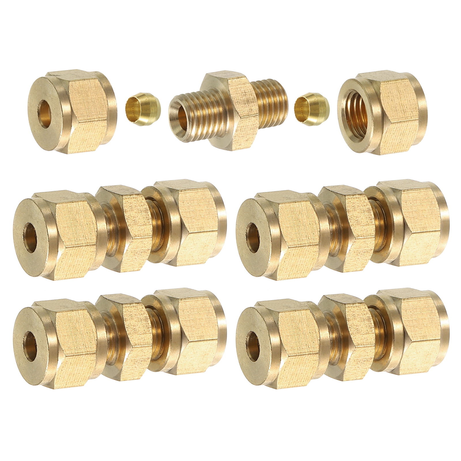 Click here for Uxcell 5pcs Brass Compression Tube Fitting  4mm Tu... prices