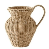 Better Homes & Gardens 9" Faux Wood Rattan Pitcher Vase - Walmart.com