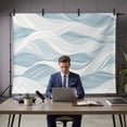 10x8ft Photo Backdrop, White Blue Ombre Stripe Soft Polyester Backdrop ...