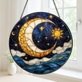 Celestial Sun and Moon Stained Glass Suncatcher, Yin Yang Inspired ...