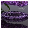 Natural Amethyst 8mm Round Shape Smooth Cut Beads Stretchable Bracelet ...