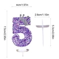 Purple Glitter Number Birthday Candles 0-9 Complete Digits Sparkling ...