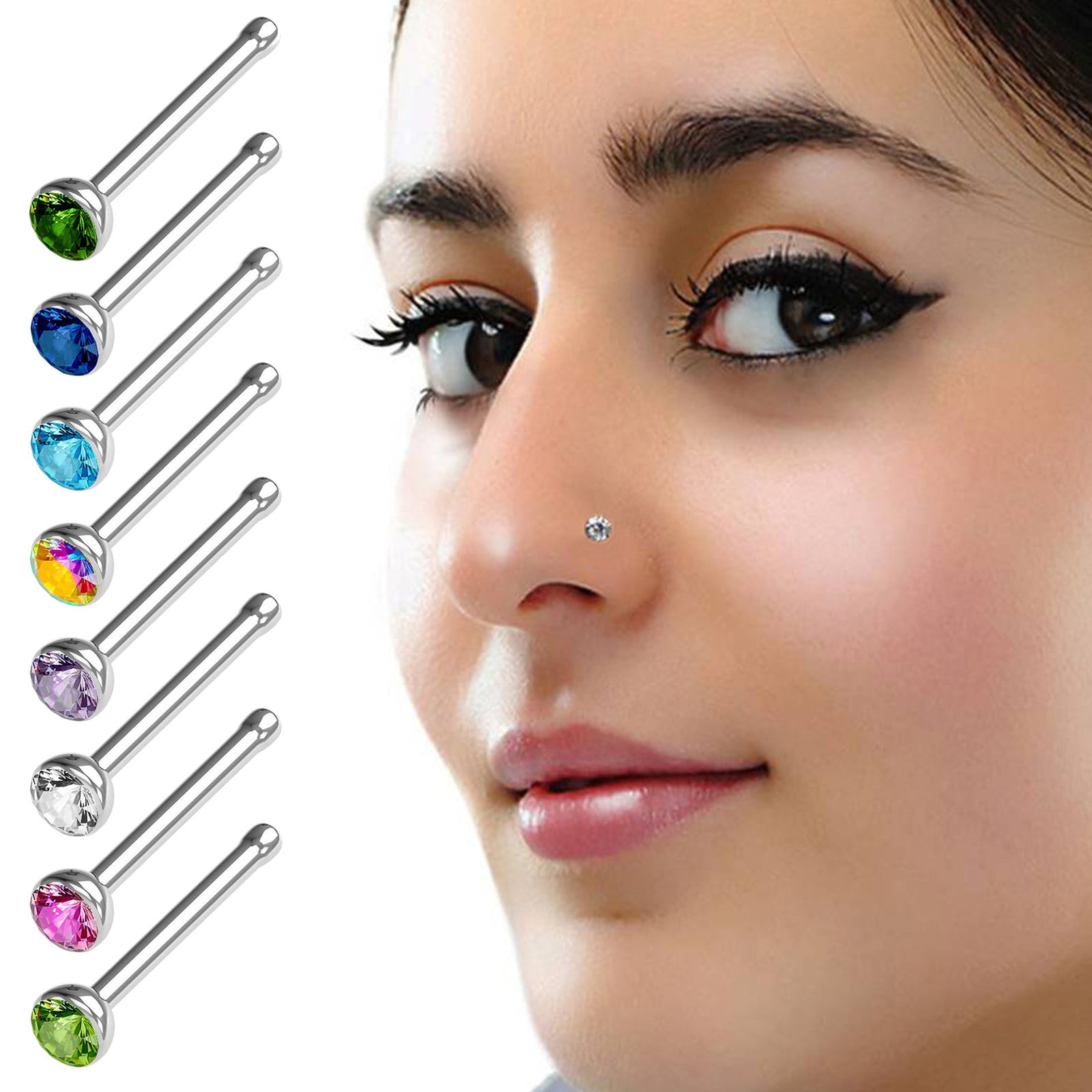 Click here for Llqkigsxse Nose Rings Stud Nose Rings False Nail N... prices