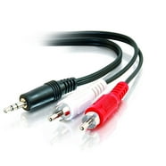 C2G 6in Value Series™ One 3.5mm Stereo Female To Two RCA Stereo Male Y ...