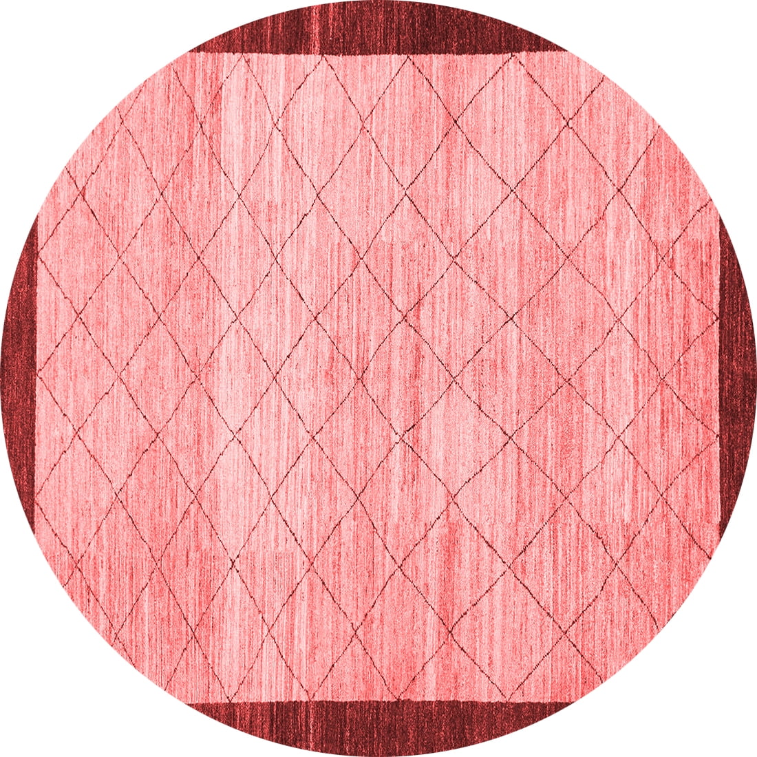Ahgly Company Indoor Round Abstract Red Modern Area Rugs, 6' Round ...