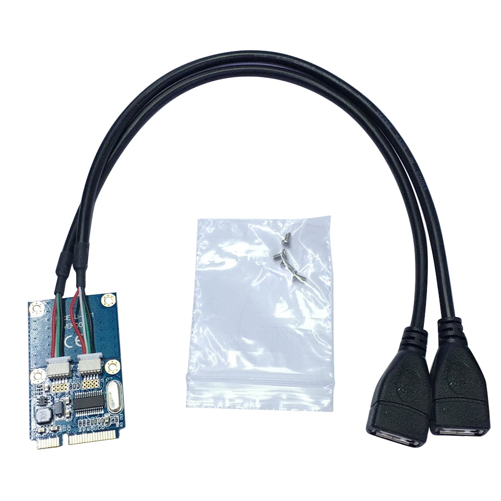 Mirror wind Mini PCI-E to Dual USB Adapter mPCIe to 5 Pin 2 Ports USB2 ...