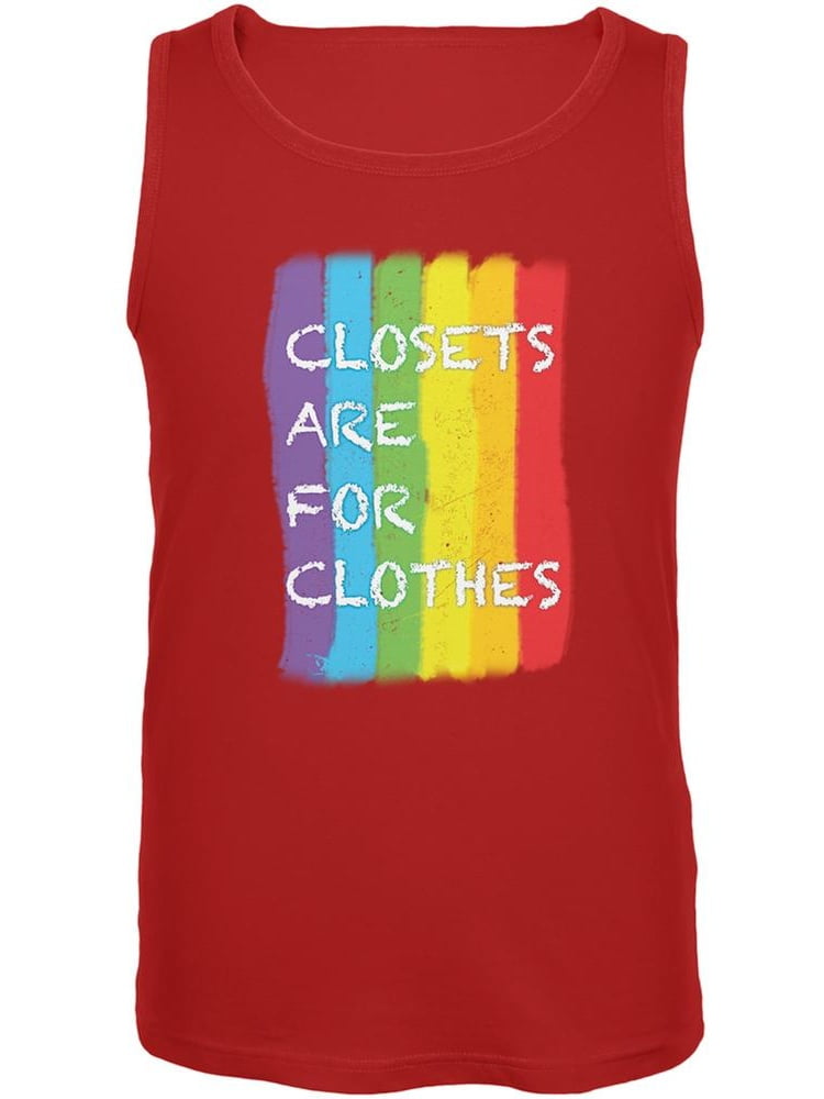 Gay Pride Lgbt Closets Are For Clothes Red Adult Tank Top X Large