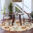 Cartoon Lions Giraffe Tiger 7FT Round Area Rugs for Living Room Cute ...