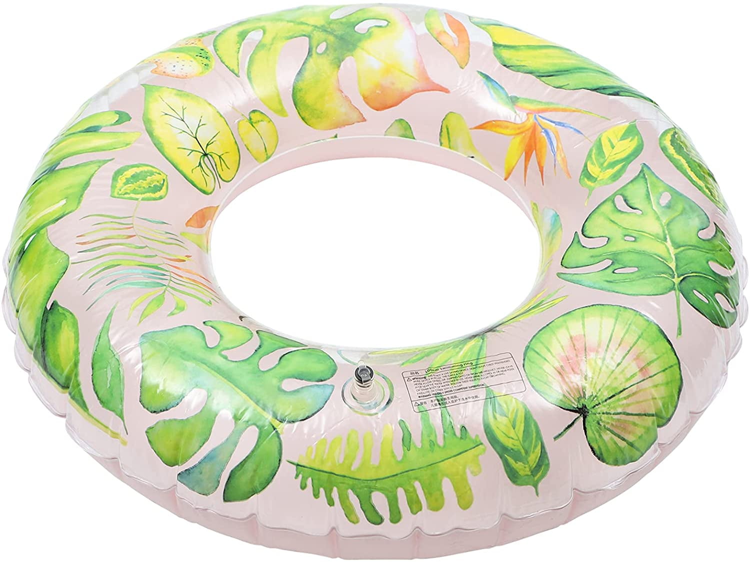 Monstera Palm Leaves Inflatable Swim Tube, Leaves Pattern Pool Tubes ...