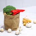 Washable Kraft Paper Storage Bags, Decorative Plant and Food Organizer ...