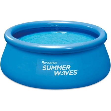 Summer Waves 8ft x 26in Round Quick Set Inflatable Pool with RP350 ...