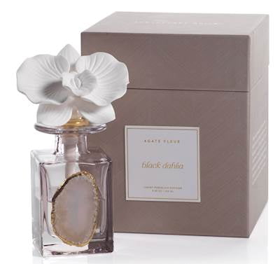 BLACK DAHLIA Agate Flower Zodax Porcelain Diffuser - Walmart.com