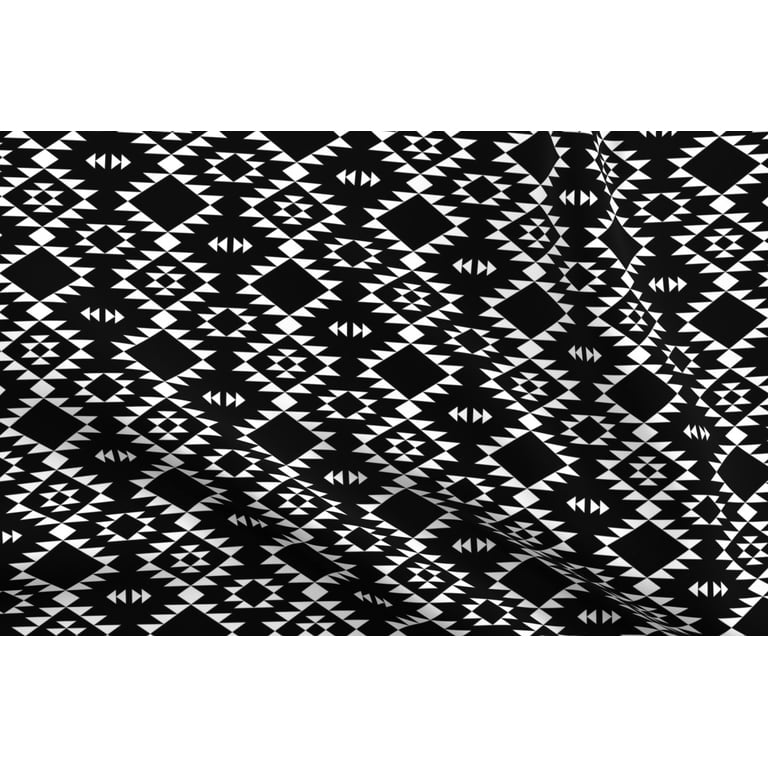 Navajo Print Fabric Black And White