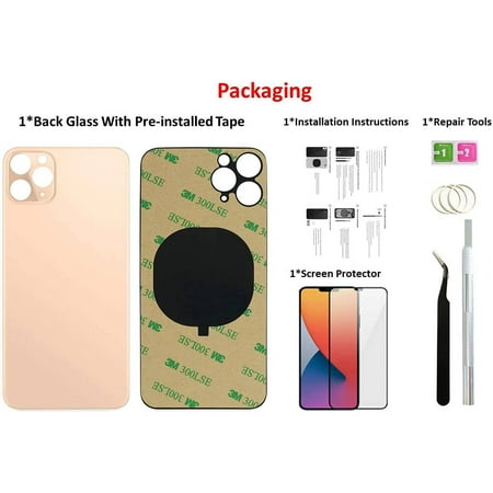11 Pro Max Back Glass Replacement for iPhone 11pro Max Back Cover Glass ...