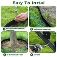 Black 4In x 20FT Plastic Garden Border Edging Kit for Flower Beds and ...