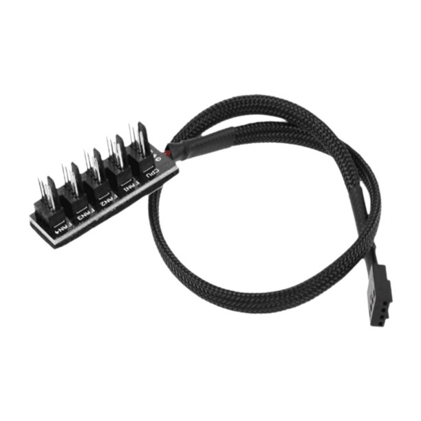 Concentrador de ventilador PWM de 4 pines, divisor de 1 a 5 vías, concentrador de cable de ...