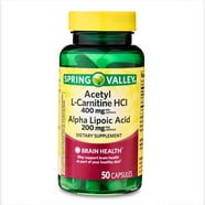 Spring Valley Acetyl L-Carnitine HCI & Alpha Lipoic Acid Dietary ...