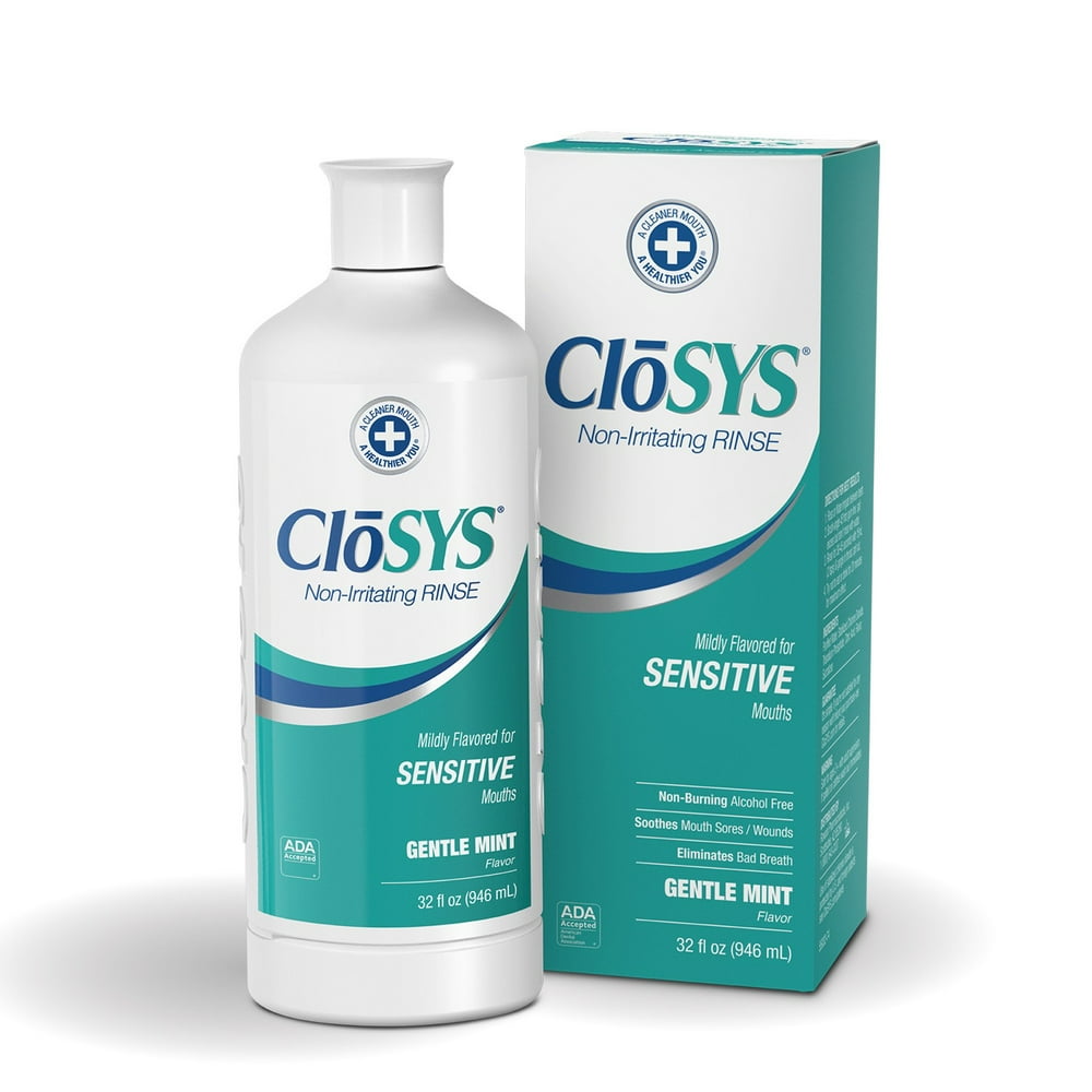 CloSYS Sensitive Mouthwash, Gentle Mint, 32 Ounce - Walmart.com ...