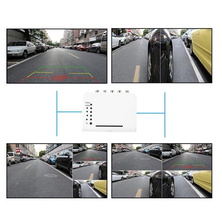 LHCER CCTV Splitter,CCTV Video Quad Splitter Switcher Camera Processor ...