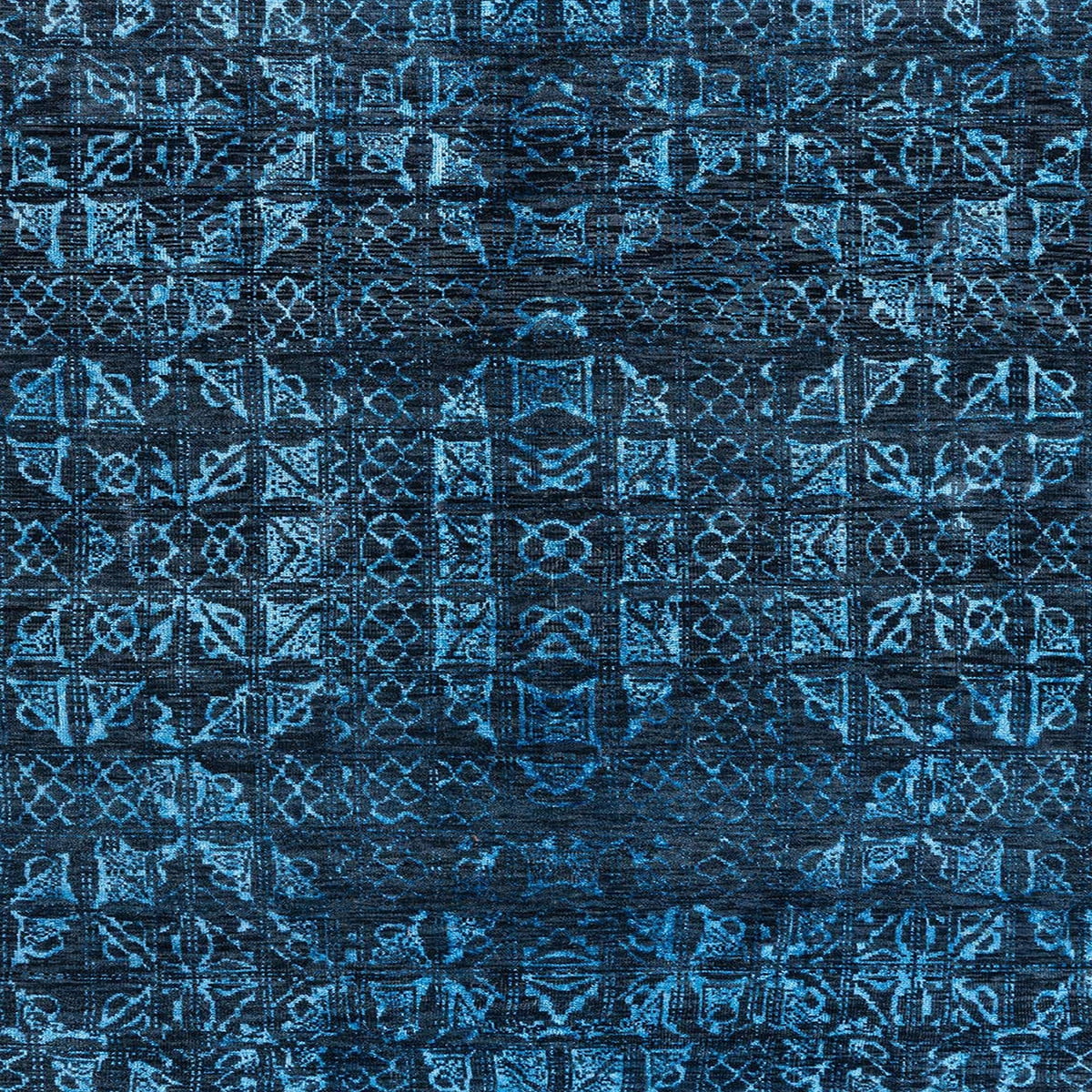 Ahgly Company Indoor Square Abstract Bright Navy Blue Abstract Area ...