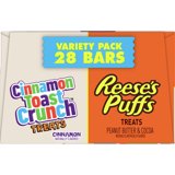 Reese's Puffs Cinnamon Toast Crunch Cereal Treat Bars Variety Pack, 28 ...