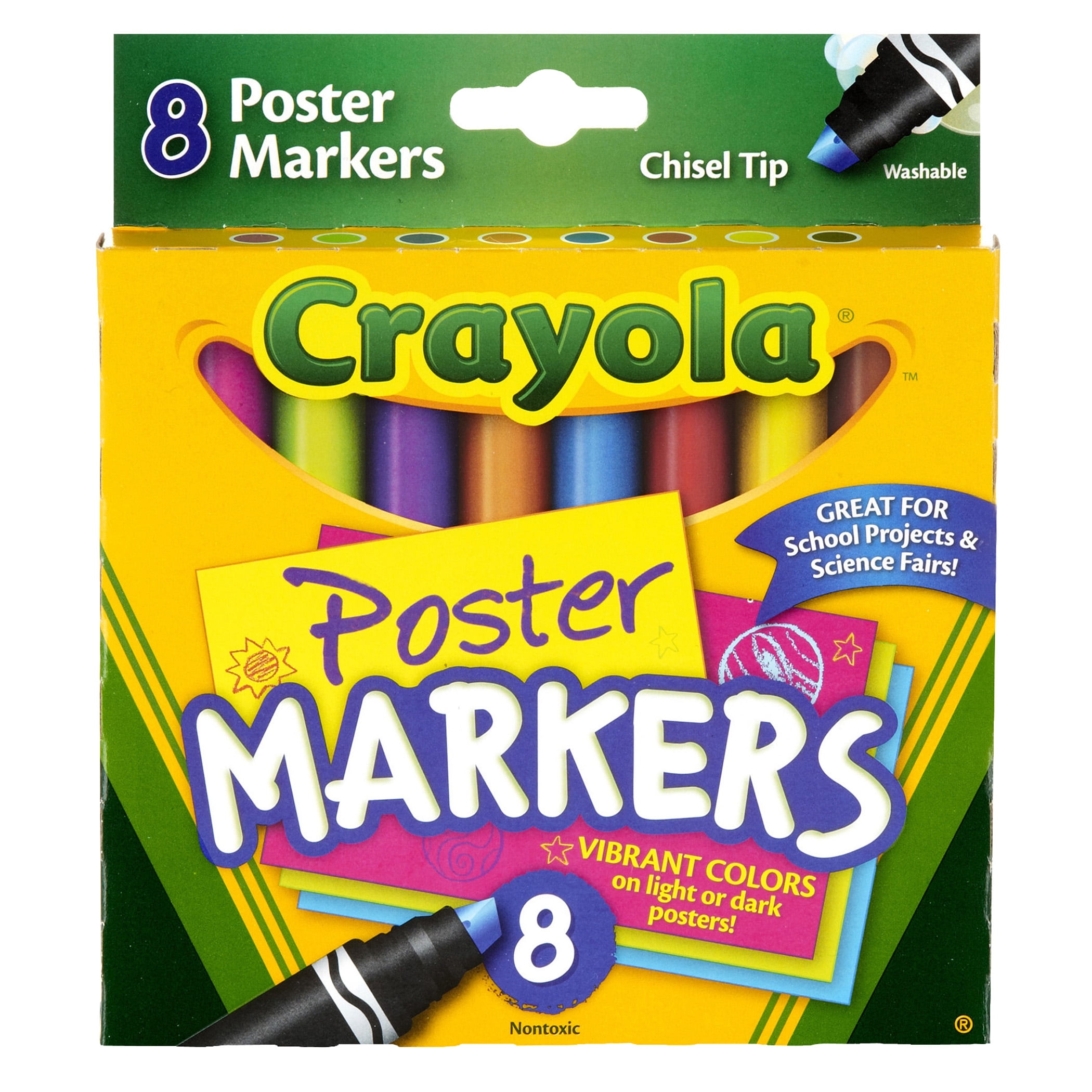 Crayola Poster Markers 8 Colors Per Box Set Of 6 Boxes Walmart crayola-poster-markers-8-colors-per-box-set-of-6-boxes-walmart