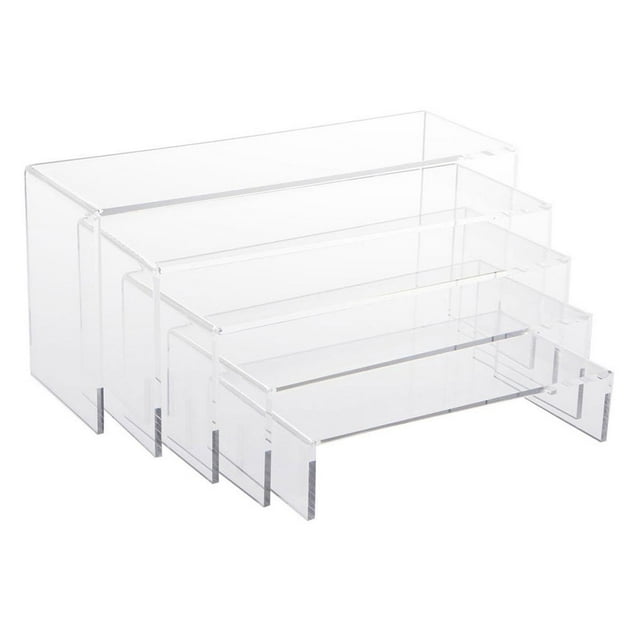 Clear Acrylic Risers for Counters, Set of 5 U-shaped Display Stands, 5 ...
