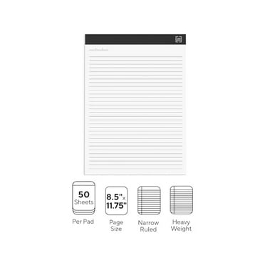 Small Stationery: Walmart Plain Notepads, Blank Note Pads, 50 Sheets ...