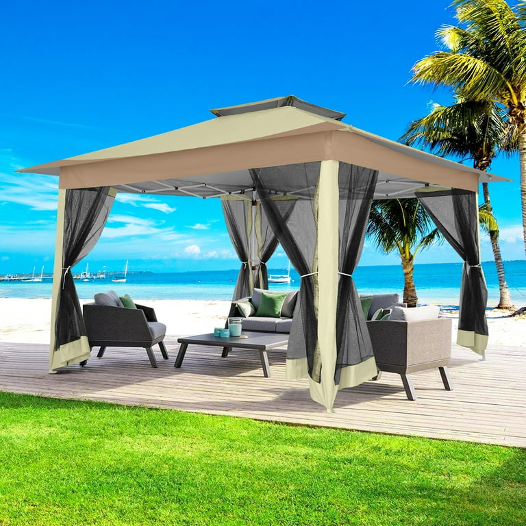 Paragon 11 Ft X 14 Ft Gazebo With Sand Color Roofand