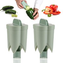 2Pcs Pepper Corer, Bell Peppers Seed Core Remover Chili Peppers Seed Fruit Vegetable Core ...