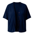 Plus Size Button Down Cardigan For Women 3/4 Sleeve Lightweight Cover ...