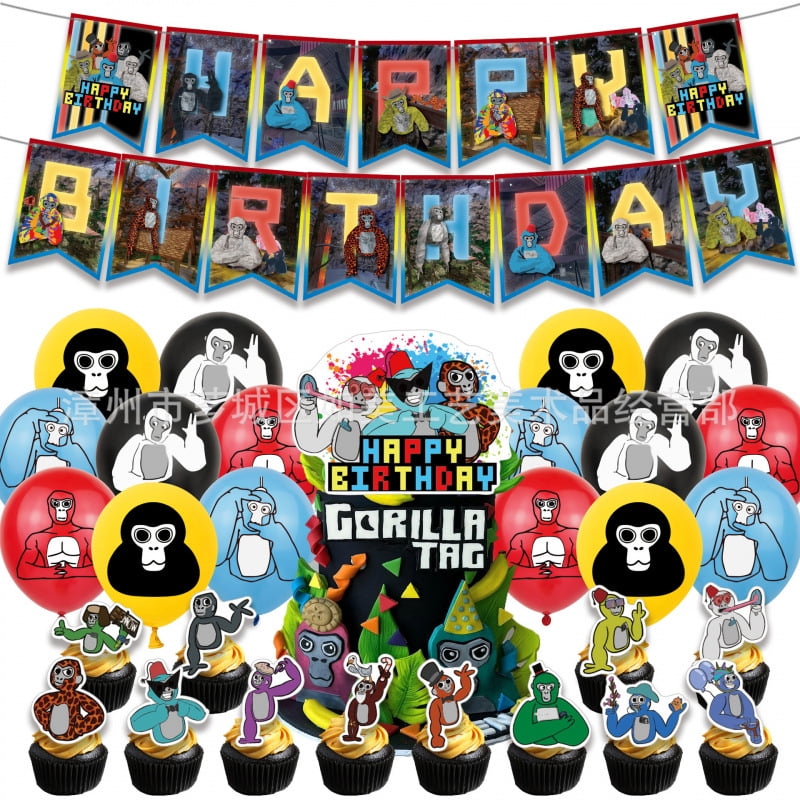 Click here for Crooz Kviee Gorilla Tag Birthday Party Decorations... prices