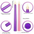 Set of 4 Battery Operated Flameless Taper Candles for Advent Wreath - 3 ...