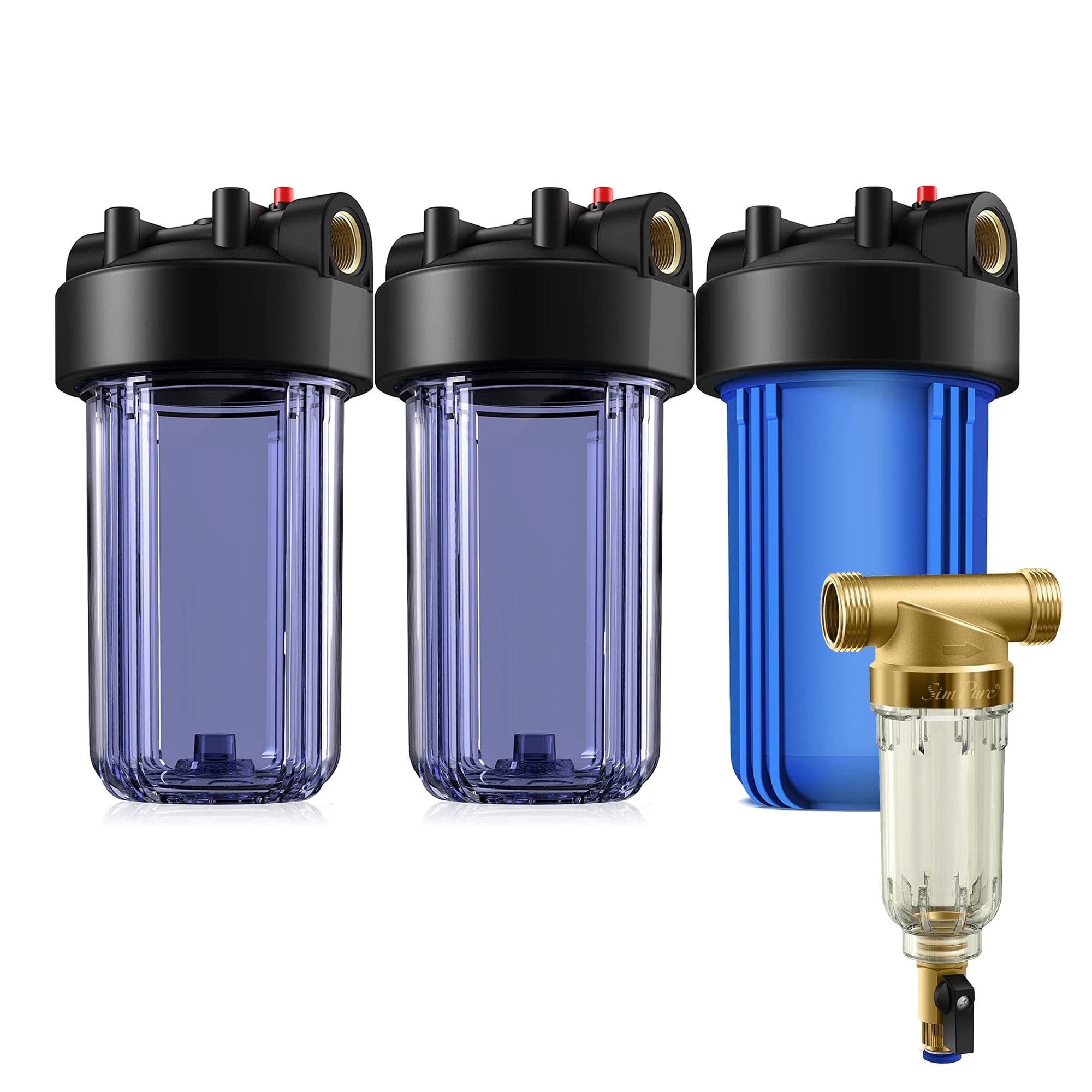SimPure Whole House Water Filter Housing 10"x4.5",Pre-Filtration System ...