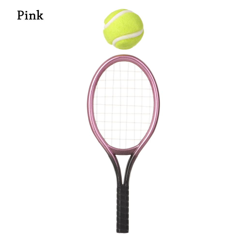 Pink Tennis Racket And Ball