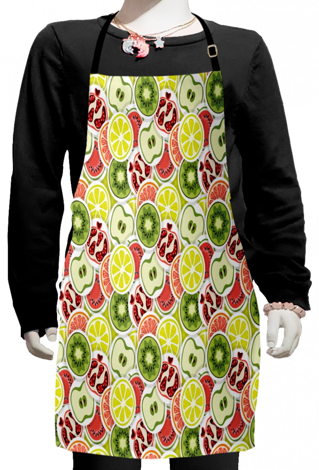 Fruit Kids Apron, Organic Food Themed Modern Pattern with Kiwi ...