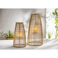 15 Inch Rustic Decorative Solar Rattan Lantern - Walmart.com