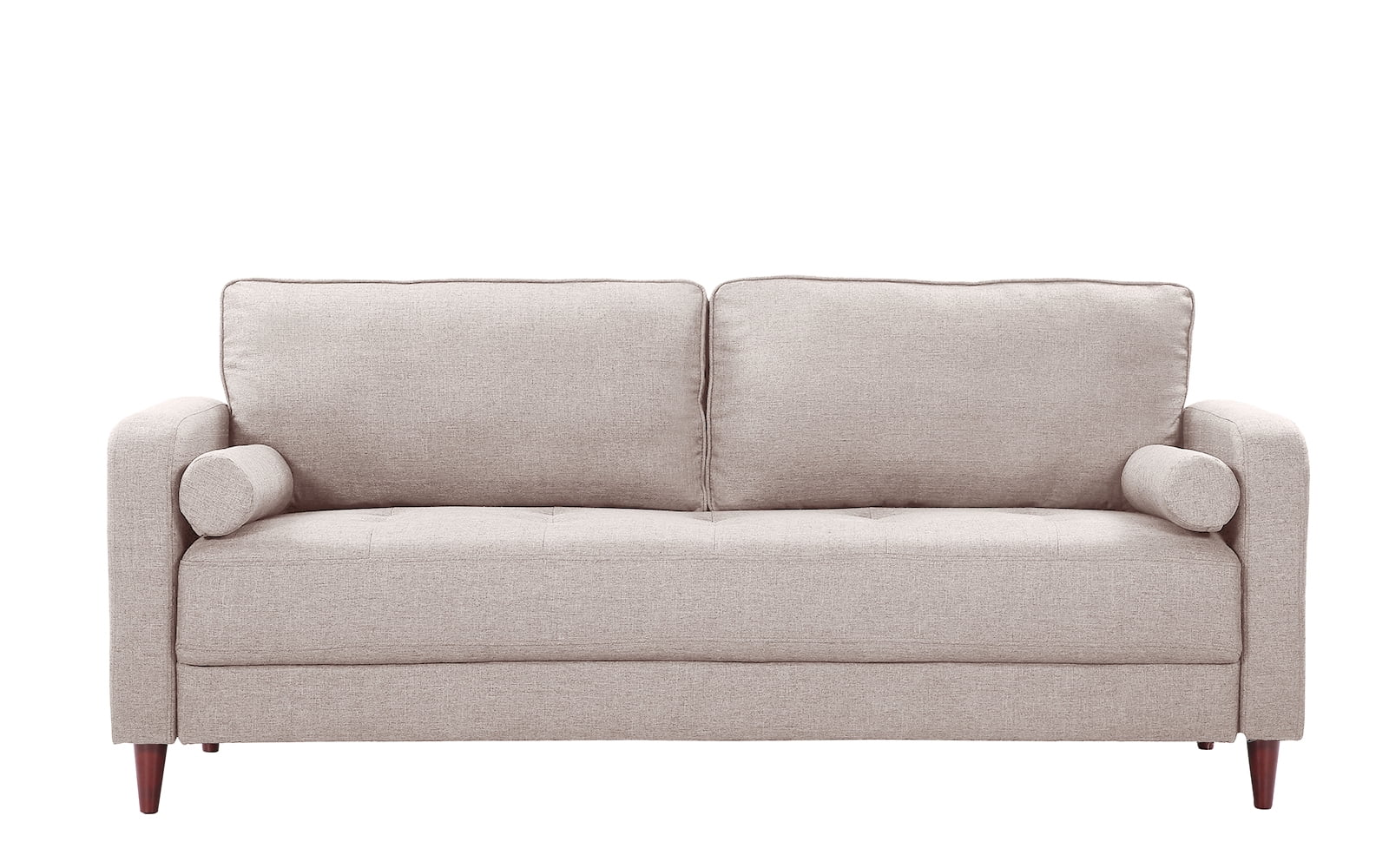 Mid Century Modern Living Room Linen Sofa In Beige - Walmart.com