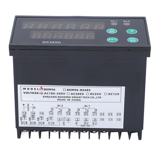 Counter Timer, Digital Timer Counter Relay Alarm Output 6 Digit 2 in 1 AC 100-240V for ...