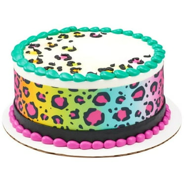 Natural Leopard Print Edible Icing image Cake Topper - Walmart.com