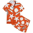 Baby Outfits Girl Ocean Print Satin Button Down Top and Shorts ...