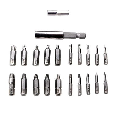WEDGE 7 Piece Screw Extractor Set | Chrome Steel Construction | 5 ...