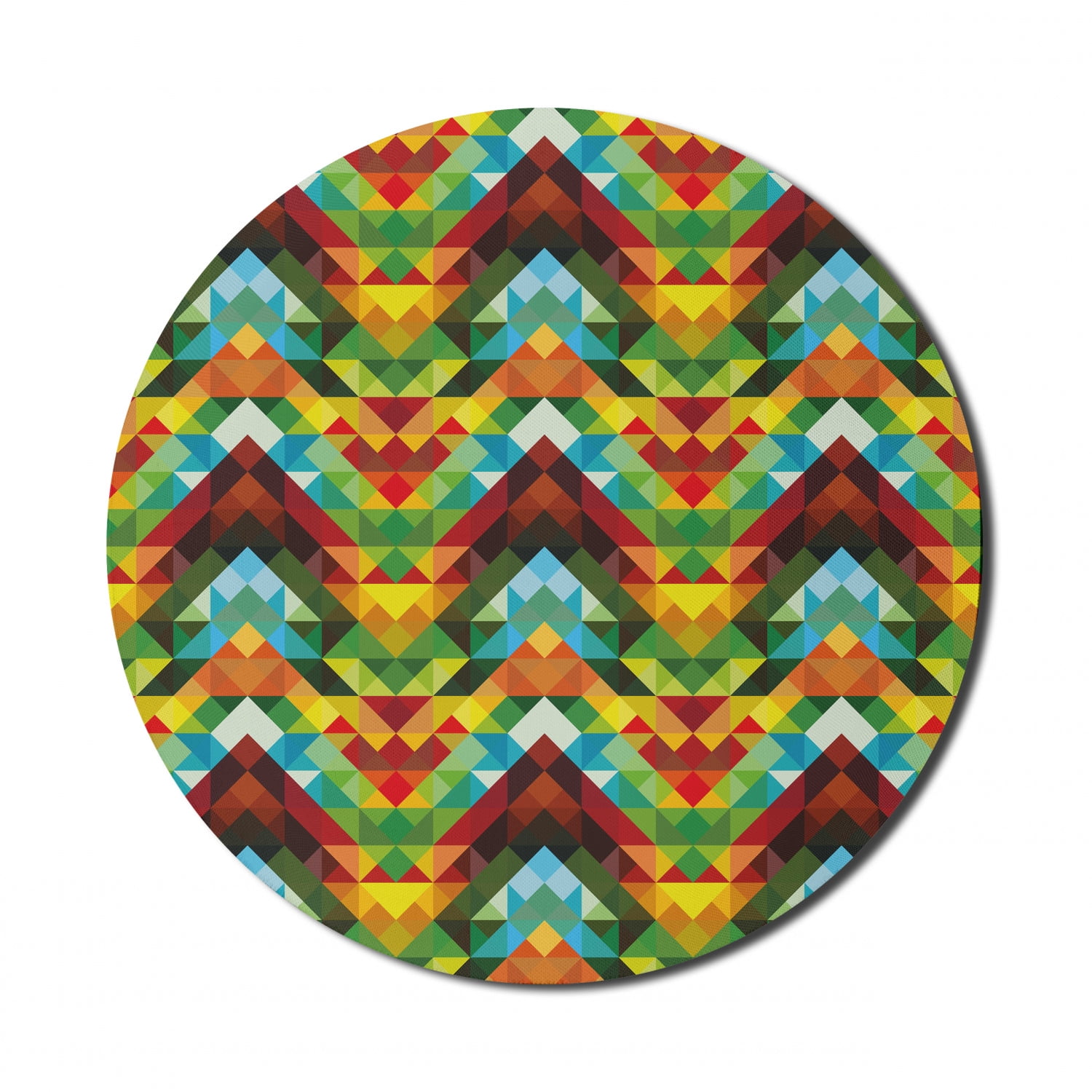 Colorful Mouse Pad for Computers, Abstract Optic Effect Triangle ...