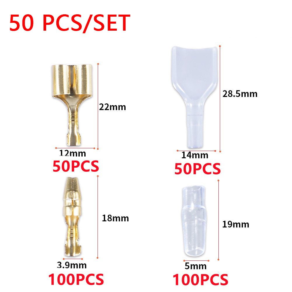 10/20/50 Sets 4mm Copper Material Split Into Two Car Accessory Wire ...