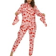 Augper Clearance Womens Warm Fleece One Piece Hooded Footed Zipper