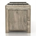 Furniture of America Scandi Wood Hidden Storage Bench in Weathered Oak ...