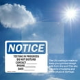 (2 Pack) Testing In Progress Do Not Disturb Contact OSHA Notice Sign ...